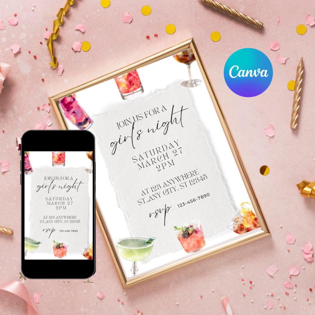 Girls Night Out Invitation, Girls Night Out Invitation Template ...