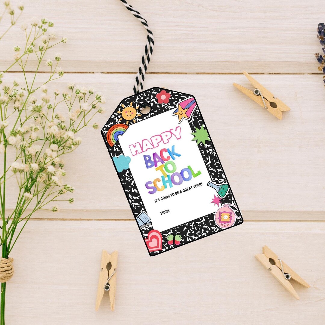 Welcome Back to School Tag, Printable First Day of School Favor Tag ...
