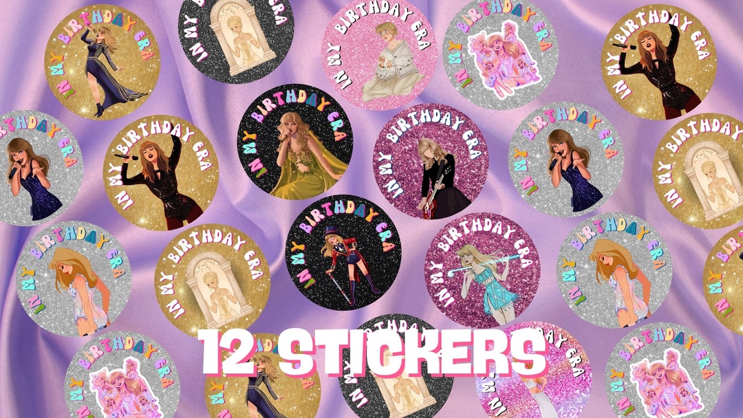 Taylor Birthday Stickers, Swifty Birthday Stickers, in My Birthday Eras ...