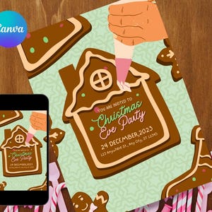Editable Christmas Party Invitation, Christmas Party Invite ...
