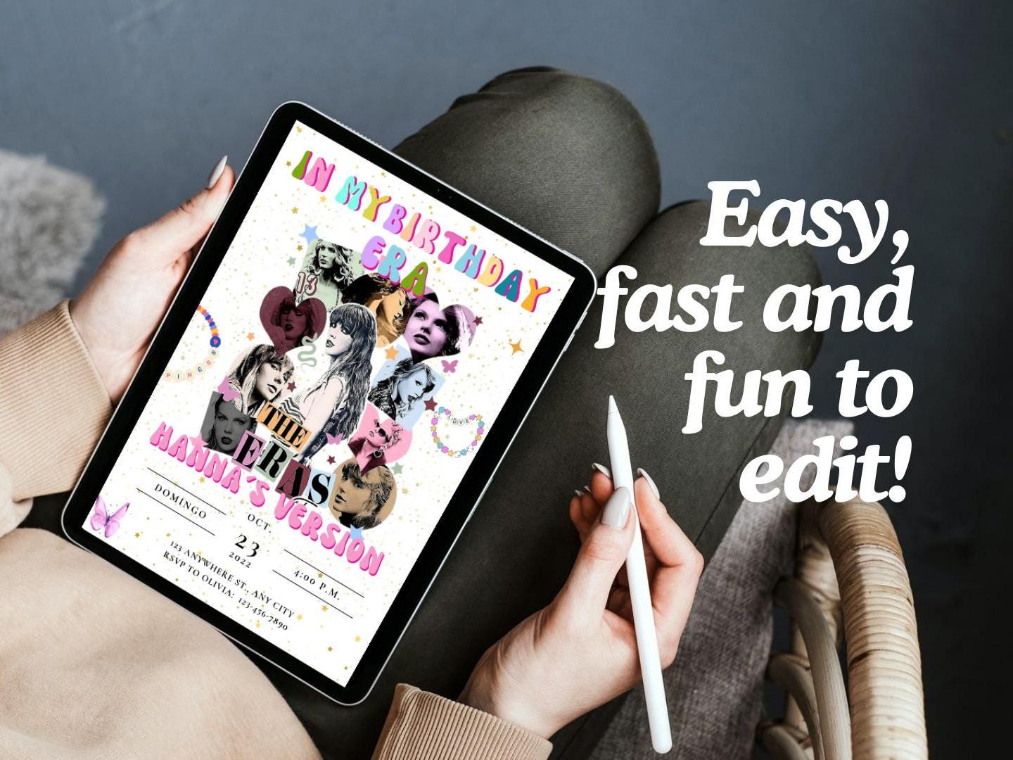 Eras Tour Invitation, Editable in My Birthday Era Invitation, Taylor ...