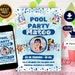 Bluey Pool Party Invite, Bluey Theme Party, Bluey Birthday, Bluey Pool ...