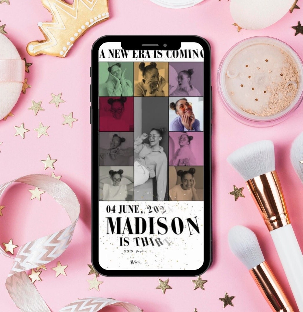 Taylor Swift Invitation, Taylor Swift Video Invitation, Eras Tour ...