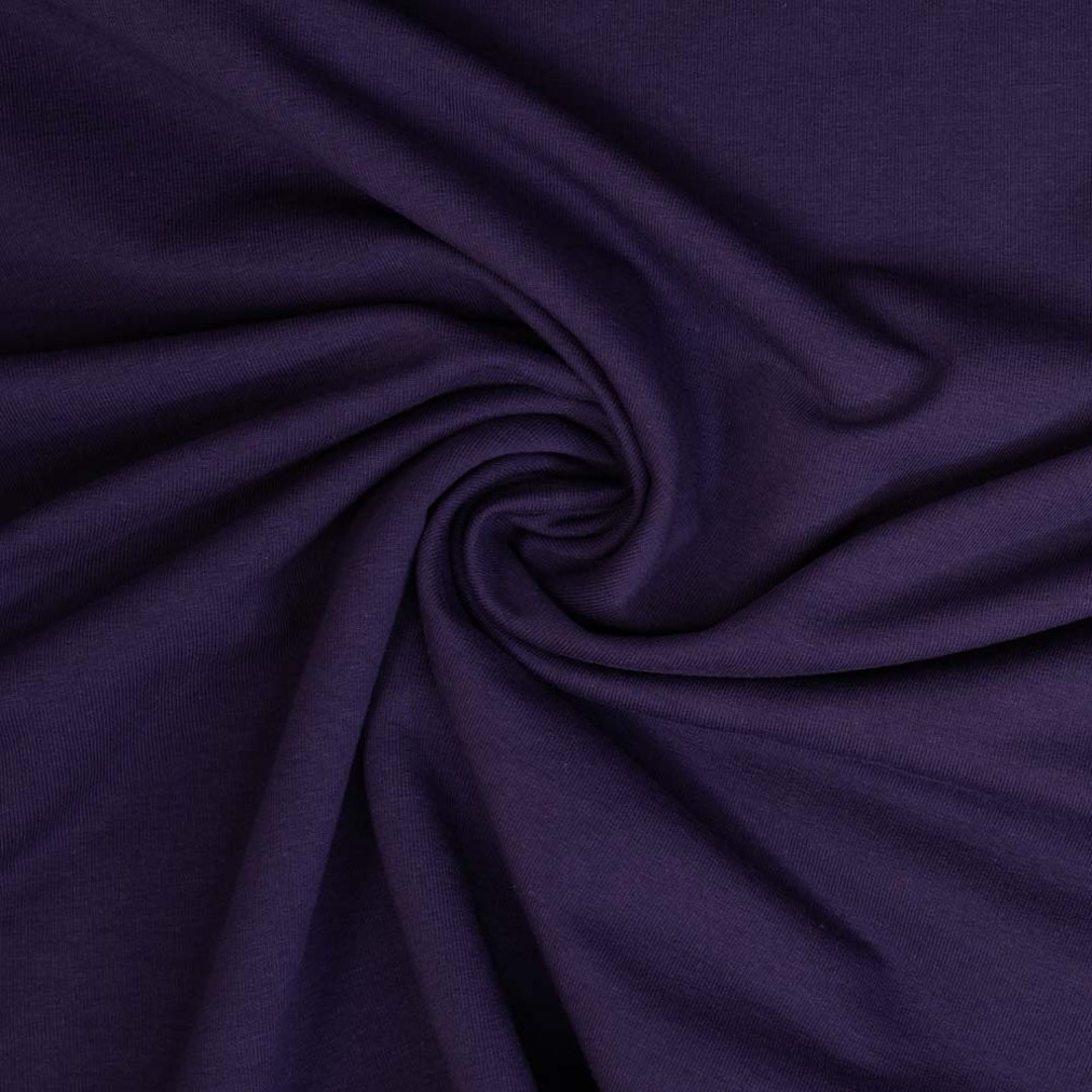 Sweat French Terry Bea Dark Purple From 10 Cm - Etsy