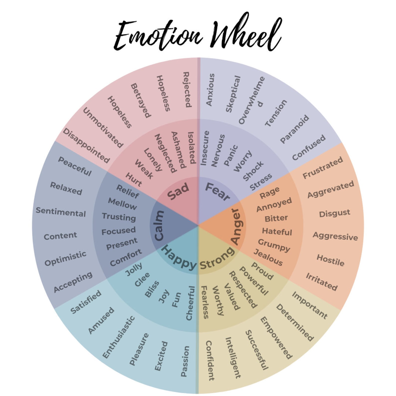 Printable Emotion Wheel Poster/customizable Activity - Etsy