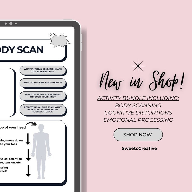 Mental Health Digital Activity Printable (cognitive Distortions, Body ...