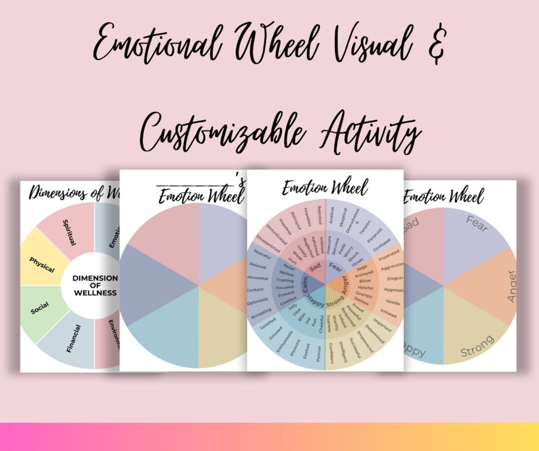 Printable Emotion Wheel Poster/customizable Activity - Etsy