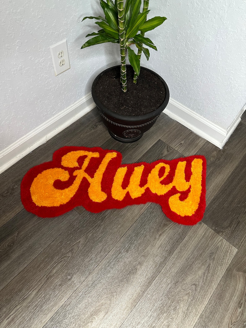 Custom Sign Name Tufted Rug, Custom Beauty Salon Logo, Aesthetic Home ...