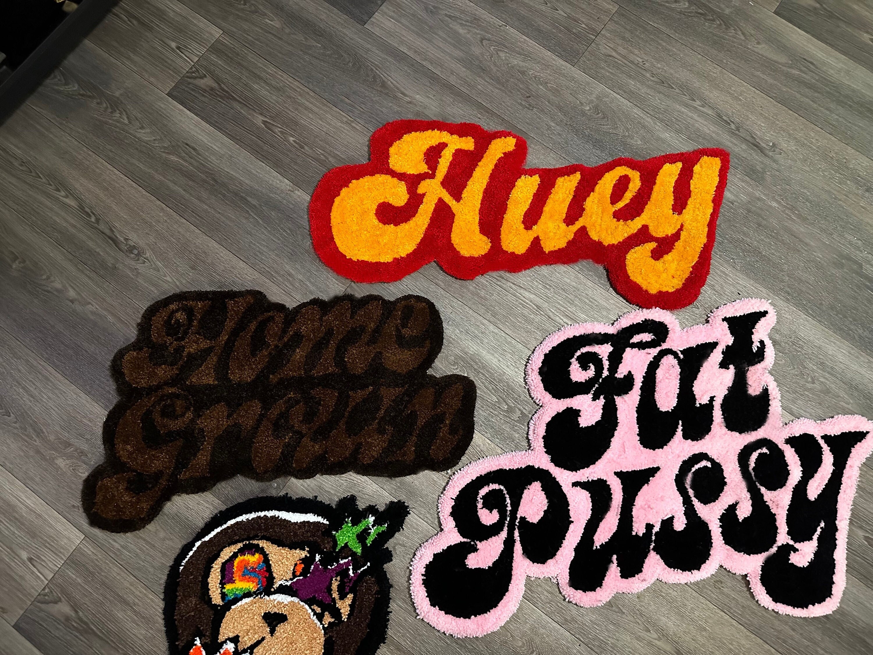 Custom Sign Name Tufted Rug, Custom Beauty Salon Logo, Aesthetic Home ...