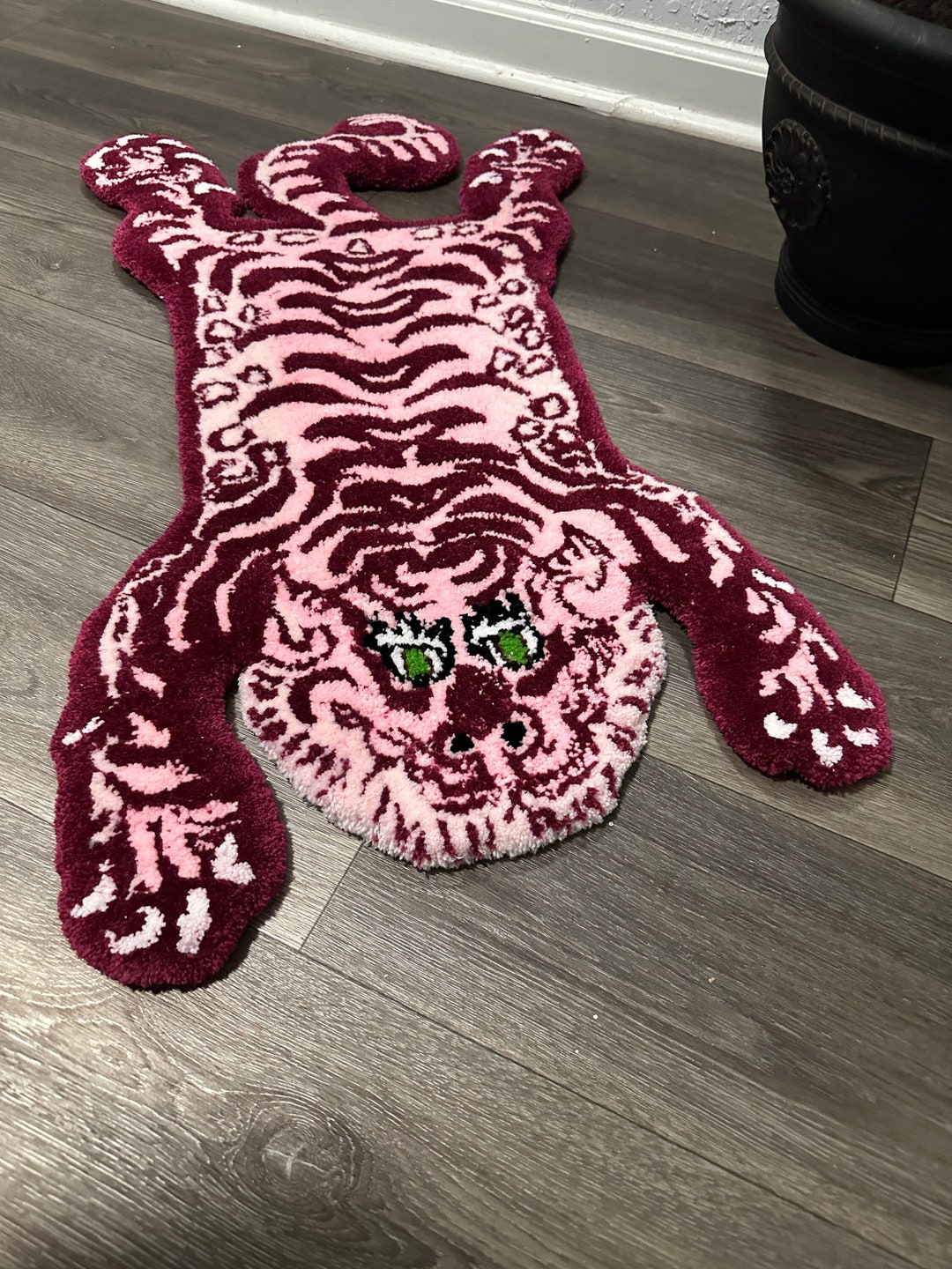 Custom Pink Tiger Rug: Tufted Home Decor - Etsy