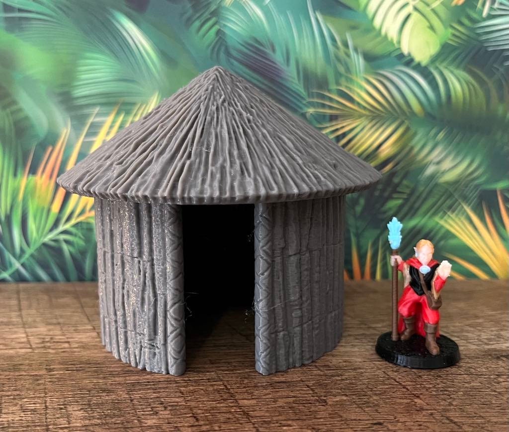 Jungle or Forest Huts for Medium Humanoids, 28mm Dungeons and Dragons ...