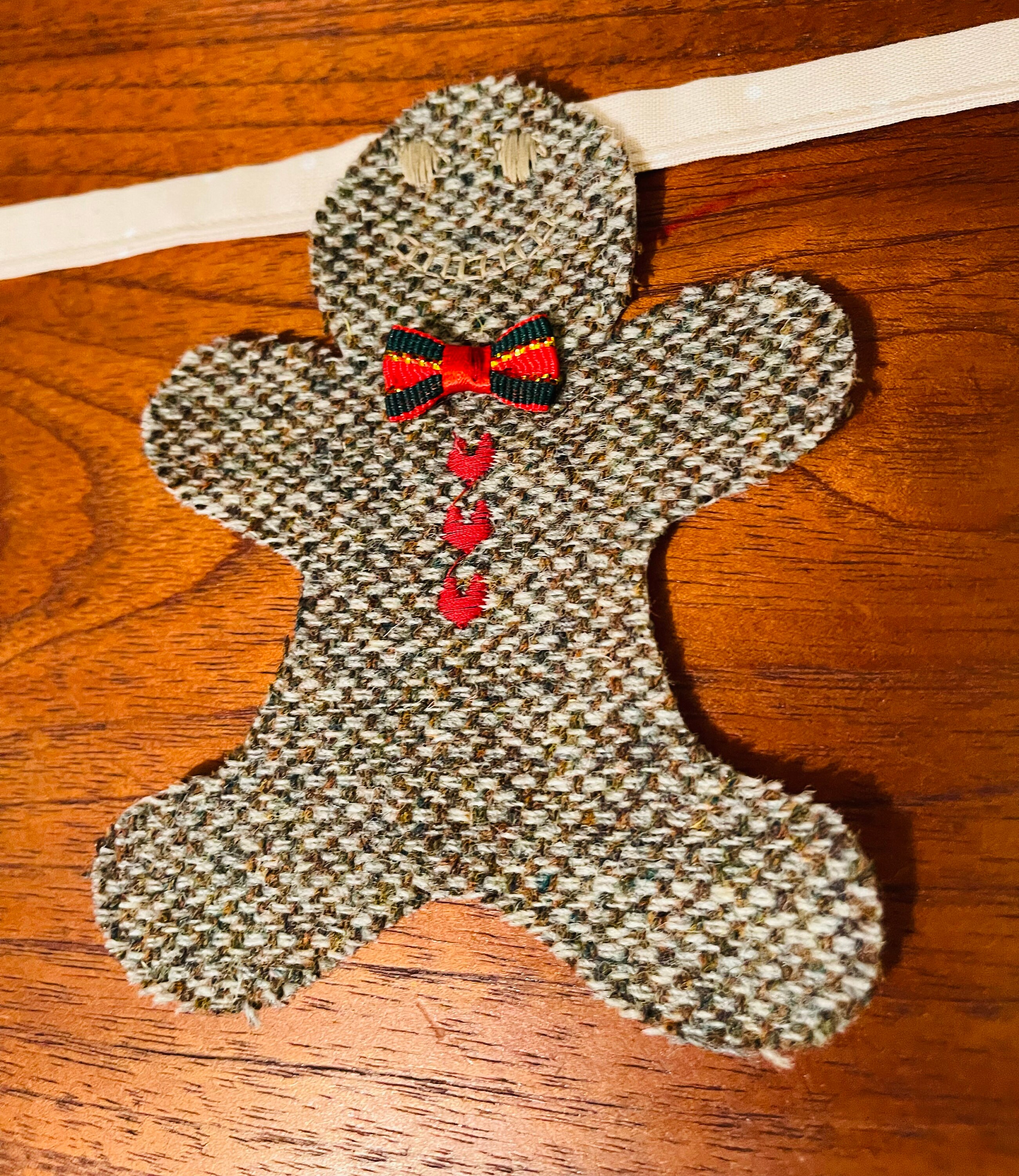 Harris Tweed Gingerbread Man Bunting - Etsy