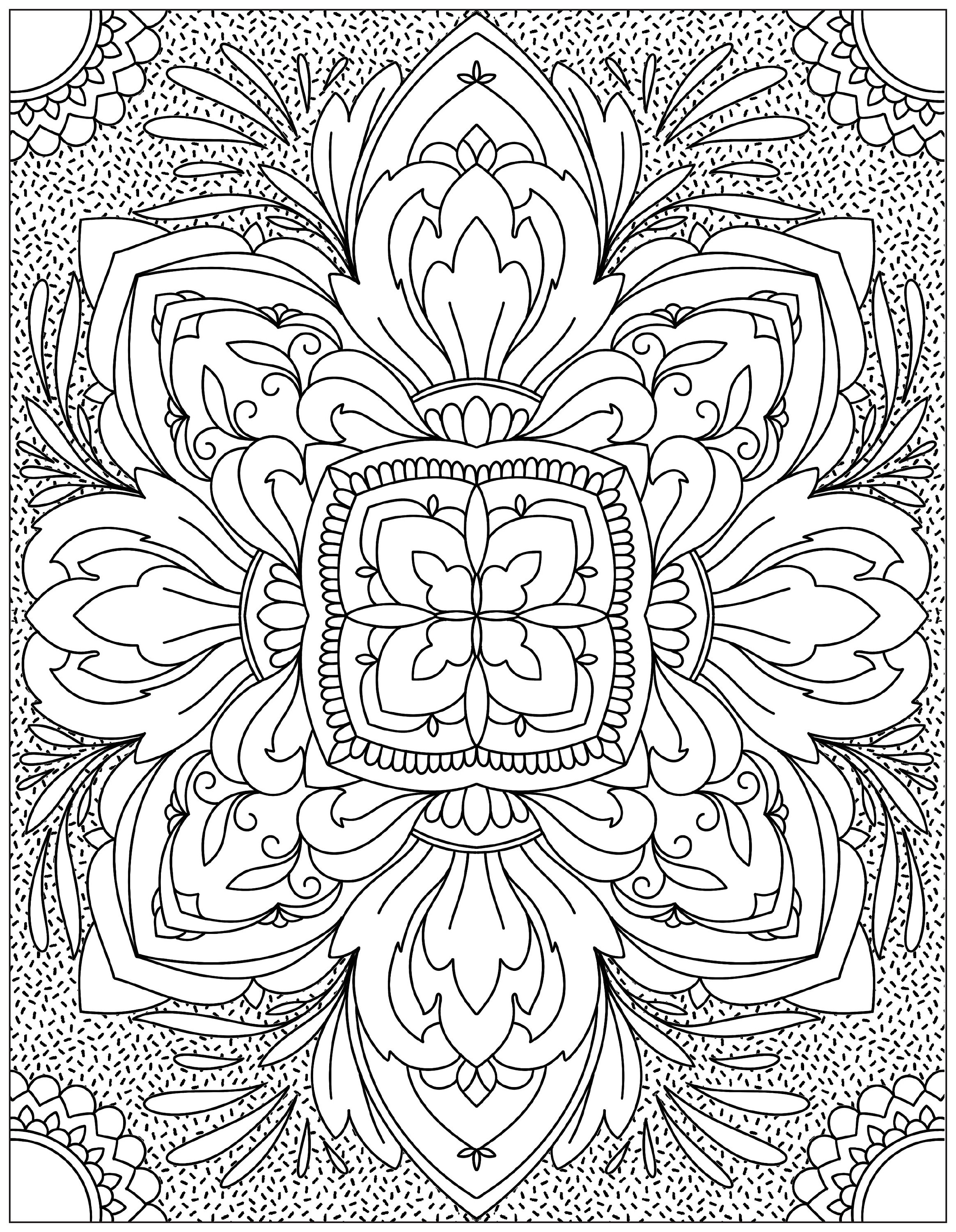 PDF Digital Adult Coloring Book Anti-stress Meditation Coloring Pages ...