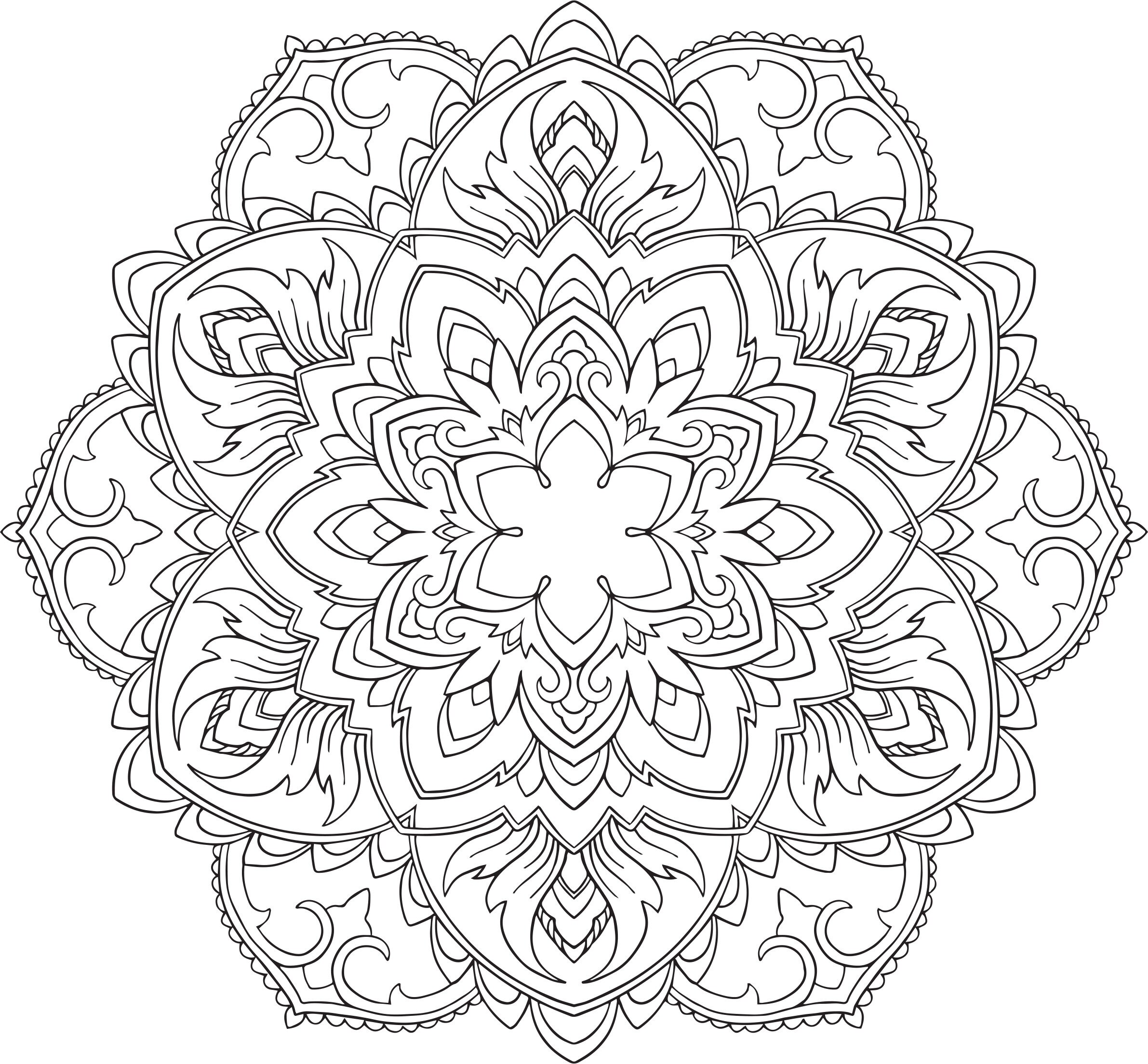 PDF Digital Adult Coloring Book Anti-stress Meditation Coloring Pages ...