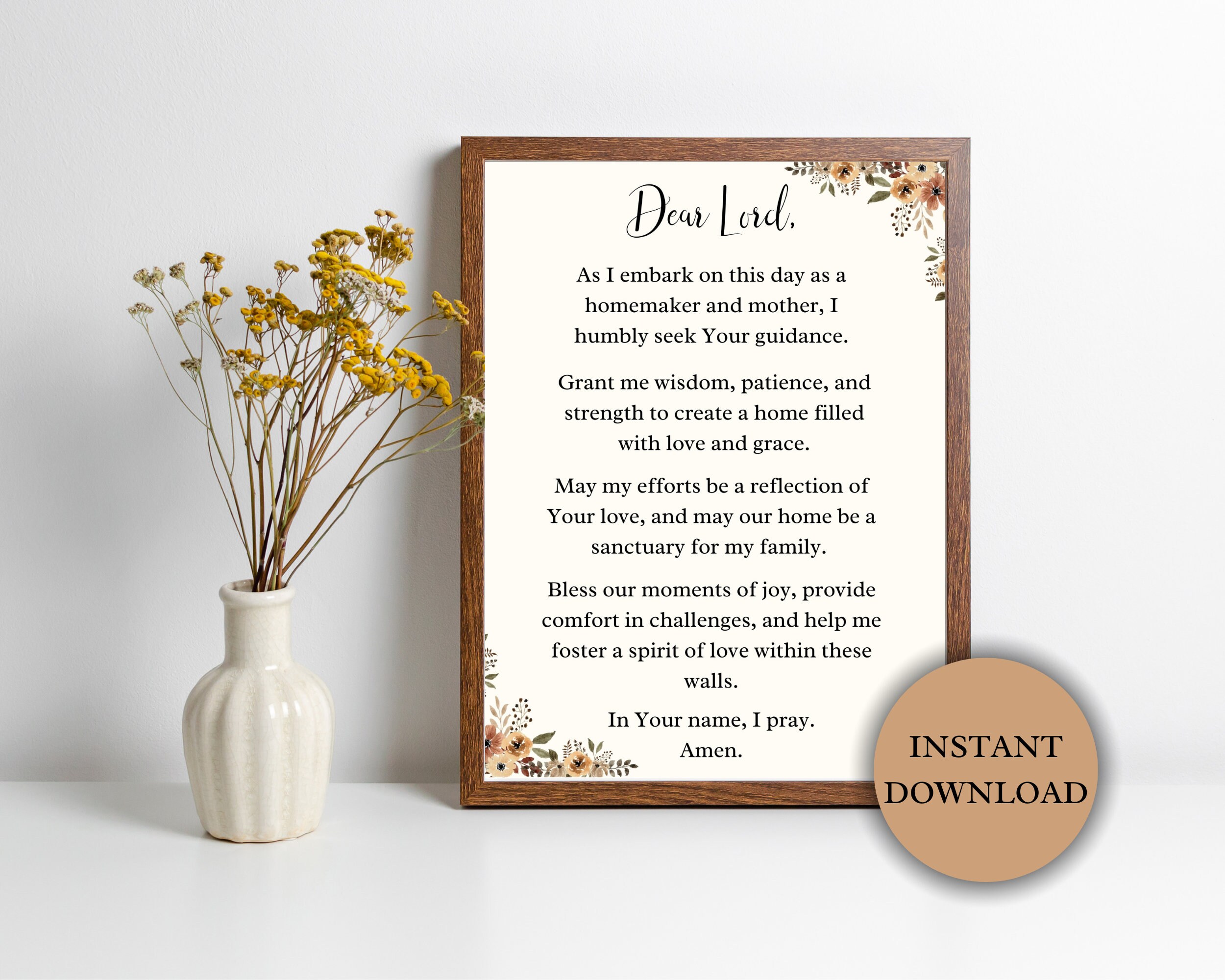 Homemaker Prayer Poster Encouraging Prayer Mom Homemaker Printable Lord ...