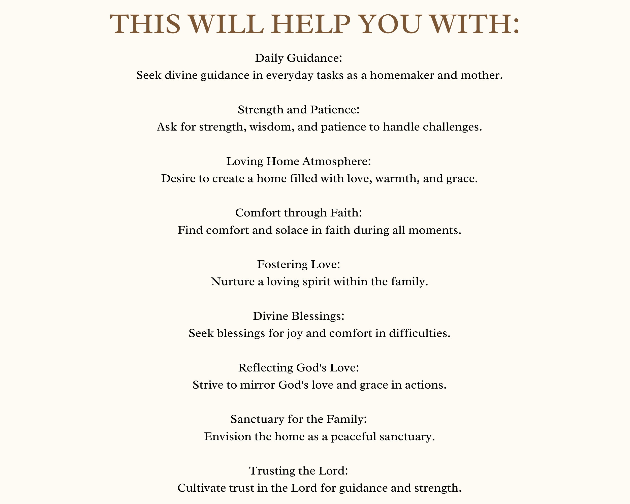 Homemaker Prayer Poster Encouraging Prayer Mom Homemaker Printable Lord ...