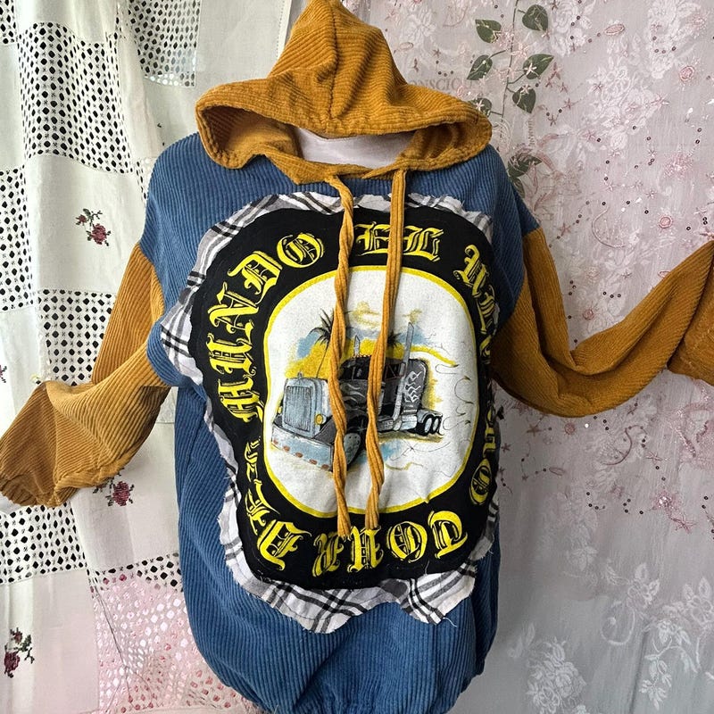 Upcycle Graphic Hoodie - Etsy