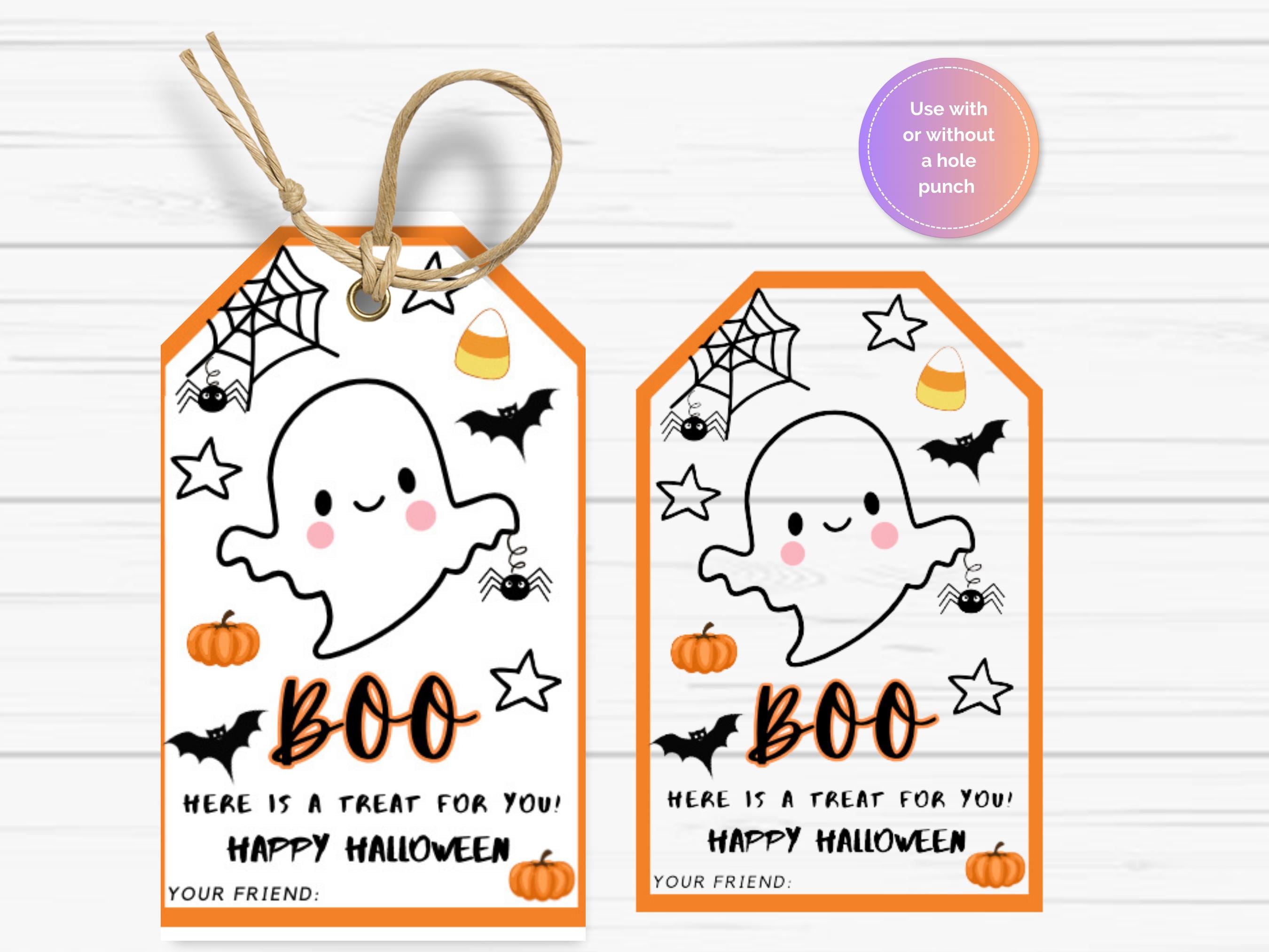Halloween Favor Tags Boo Gift Tag Trick or Treat Favor Tag Download ...