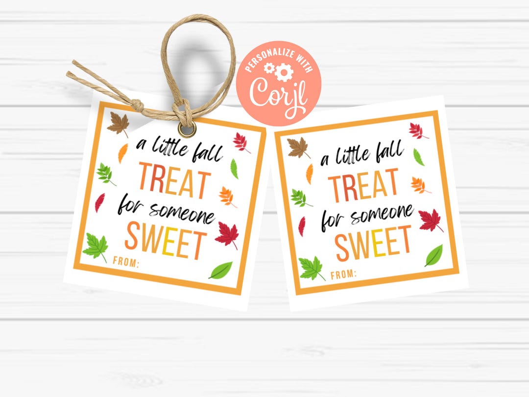 Editable Fall Tags, Autumn Gift Tags, Fall Treat Tags, Printable ...