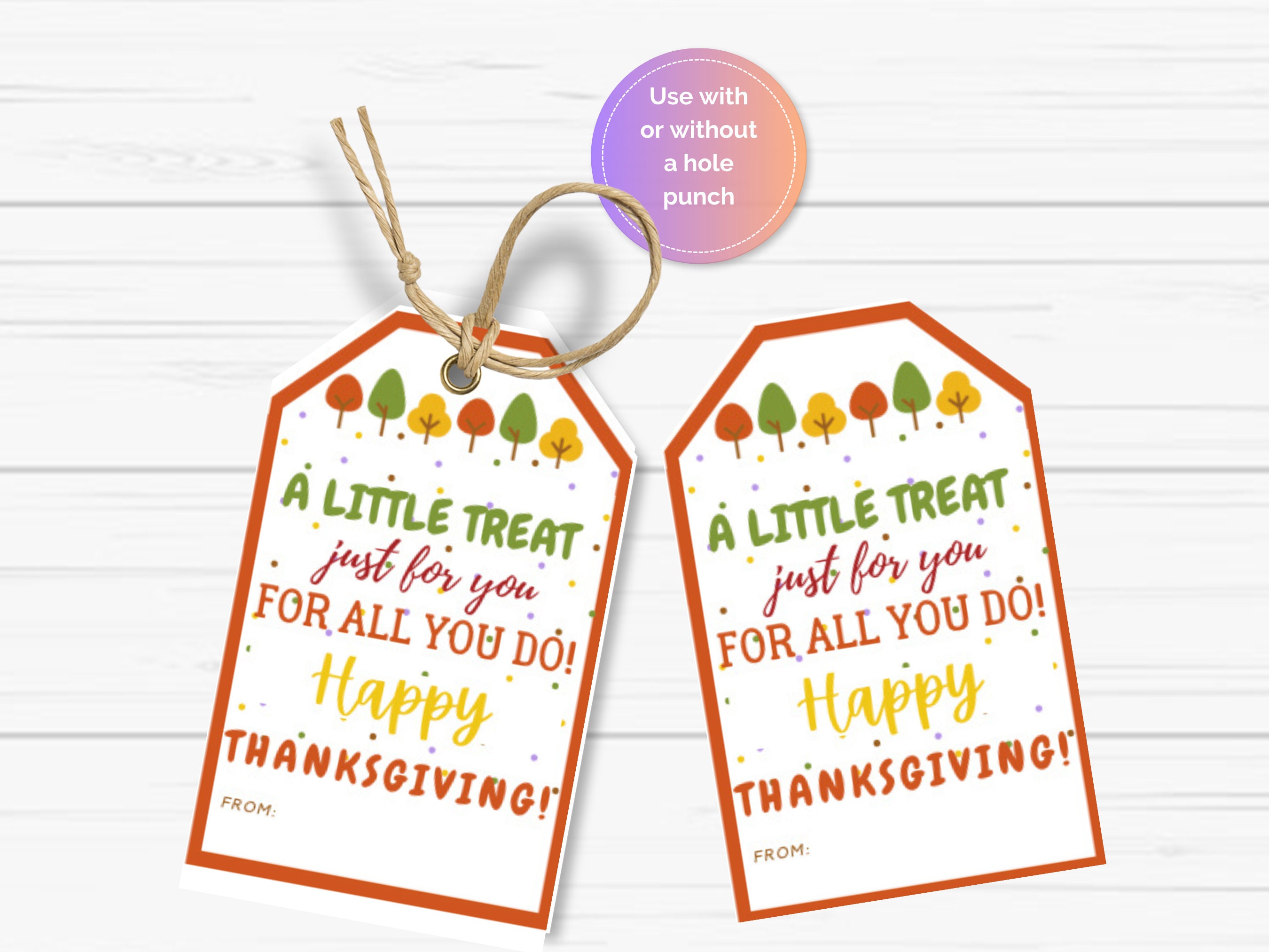 Editable Printable Fall Thank You Thanksgiving Gift Tags,treat Tags ...