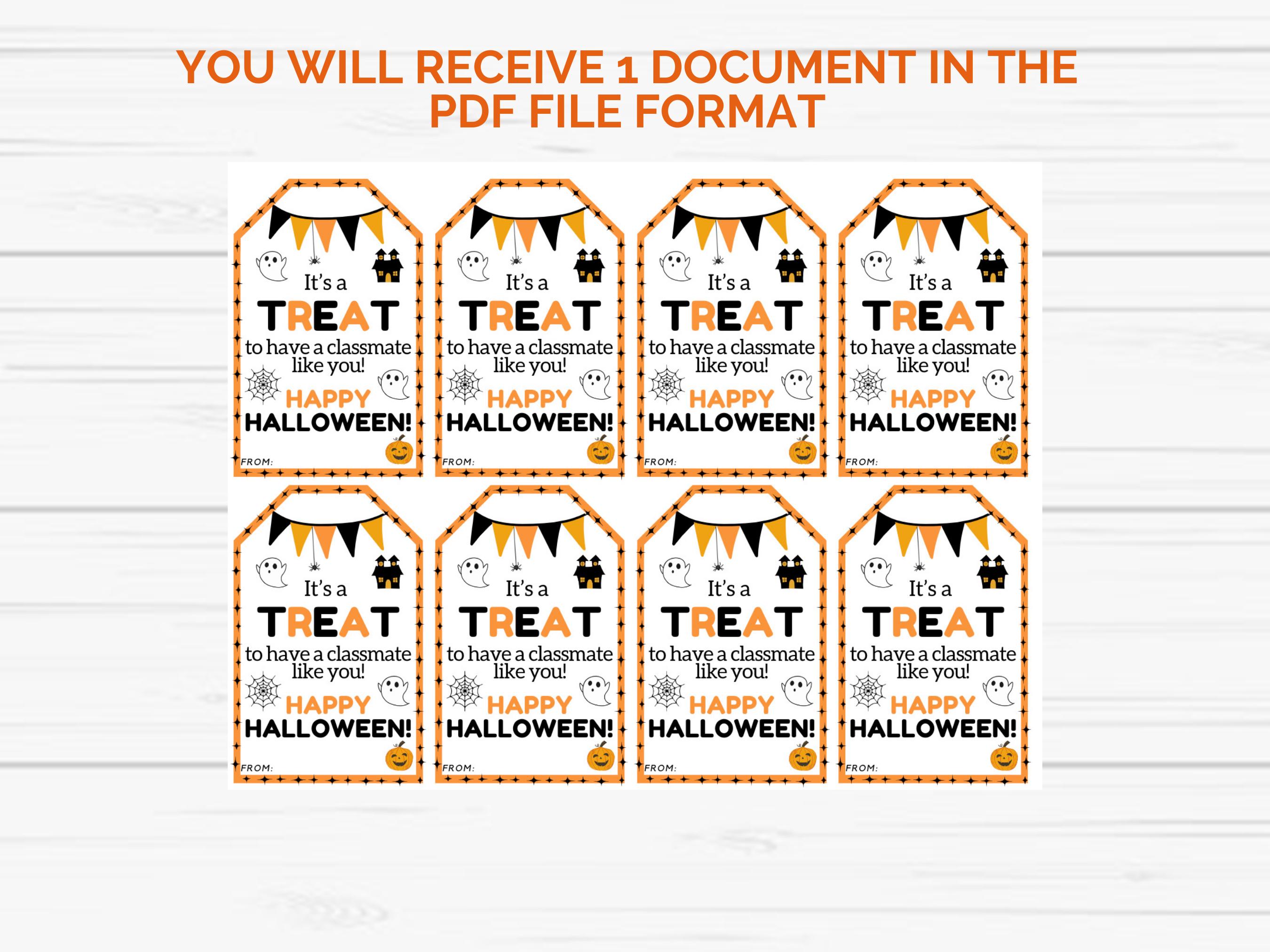 Editable Halloween Tags for School Printable / Printable Halloween ...