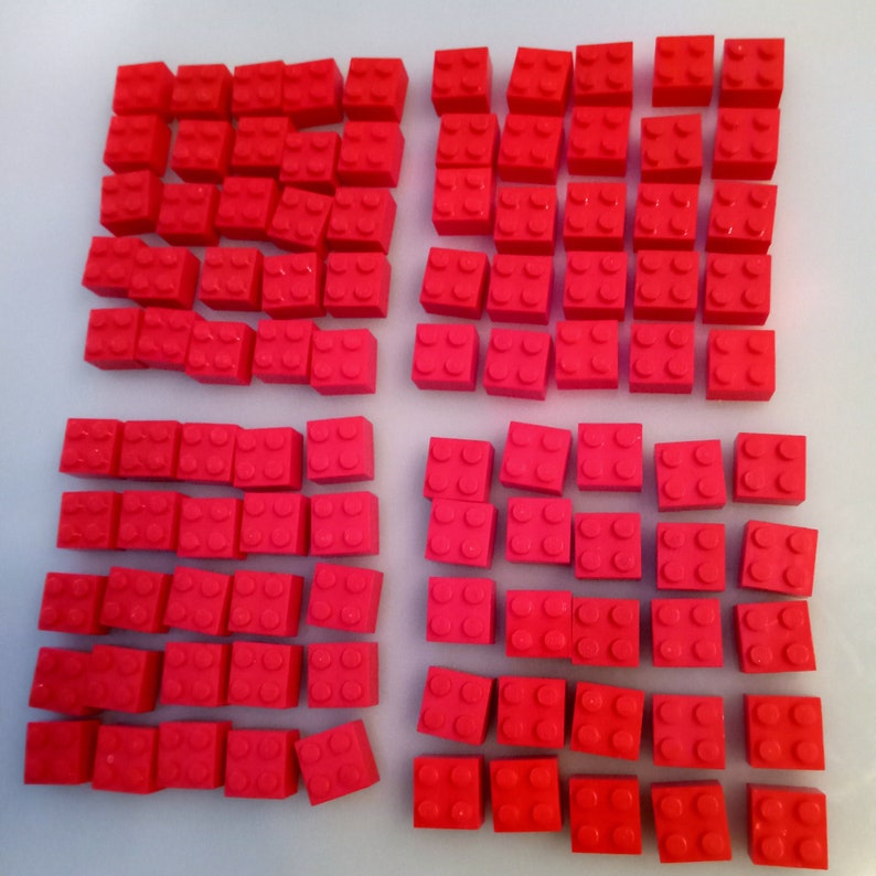 VINTAGE Lego 100 Pieces Part 3003 RED 2x2 Genuine Original Legos Bricks ...