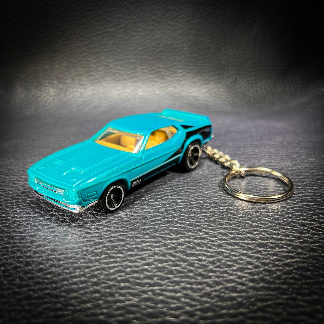Diecast Ford Mustang Mach 1 Blue Keychain - Etsy