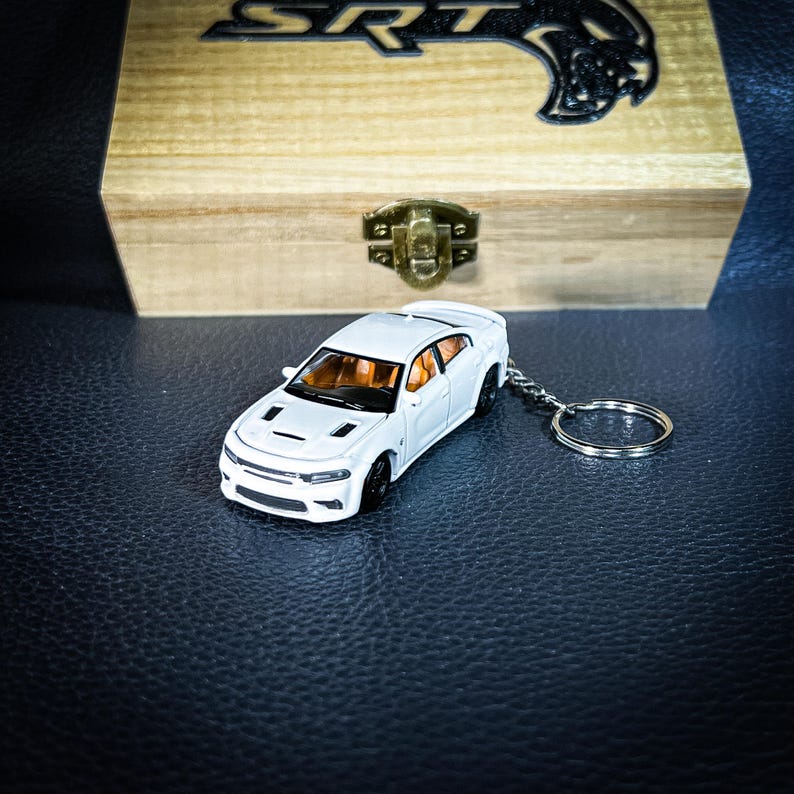 Premium Diecast Dodge Charger SRT Hellcat White Keychain - Etsy