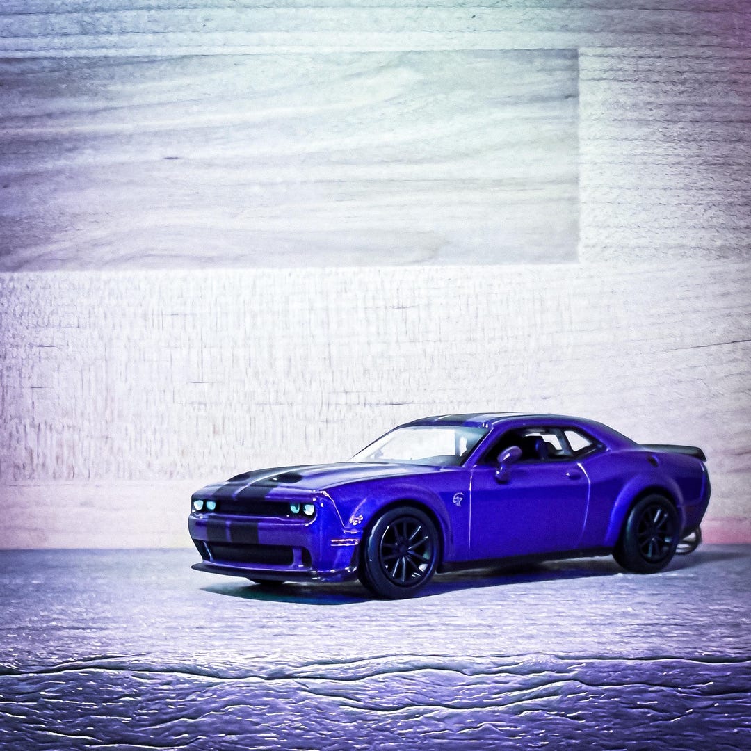 Dodge Challenger SRT Hellcat Diecast Keychain - Plum Purple - Etsy