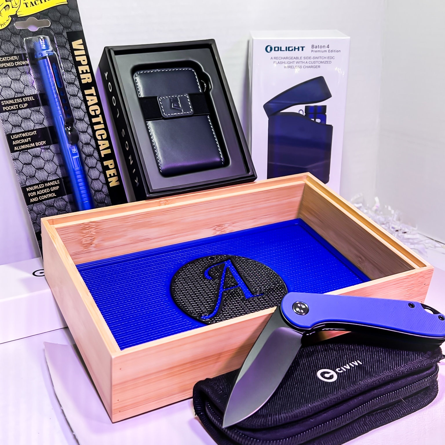 Easter Gift Basket Blue EDC Every Day Carry Rfid Wallet Tactical ...