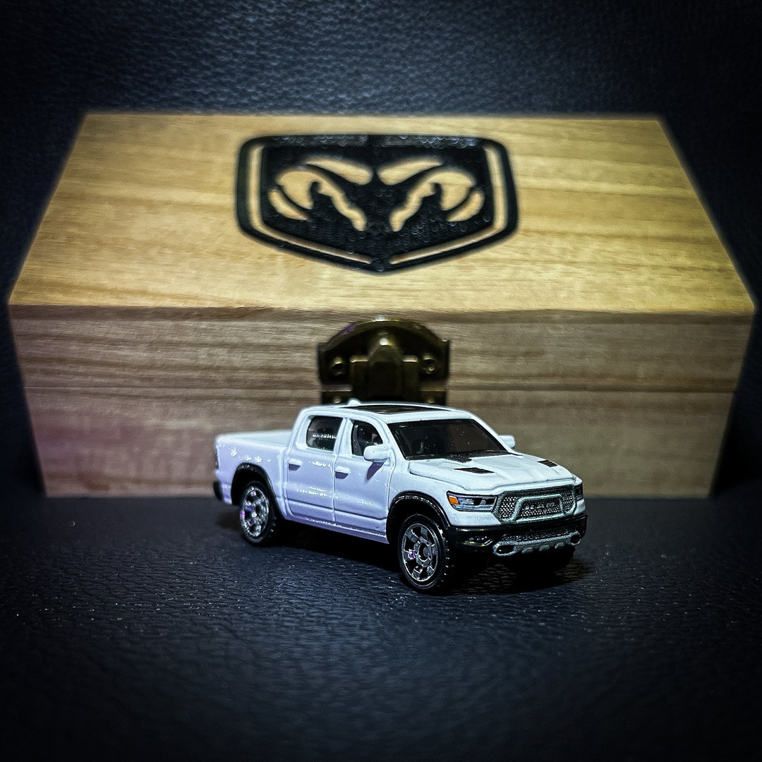 PREMIUM Ram 1500 White Keychain for Birthday Anniversary With Wood Box ...