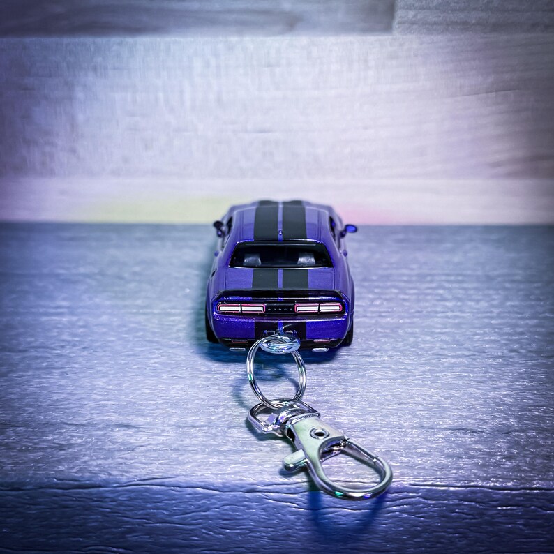 Dodge Challenger SRT Hellcat Diecast Keychain - Plum Purple - Etsy