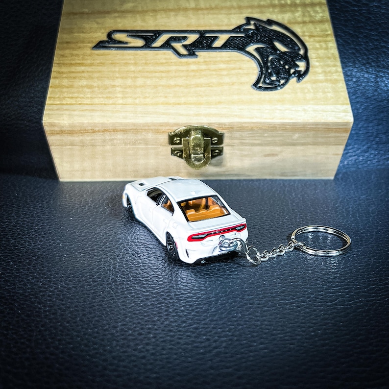 Premium Diecast Dodge Charger SRT Hellcat White Keychain - Etsy