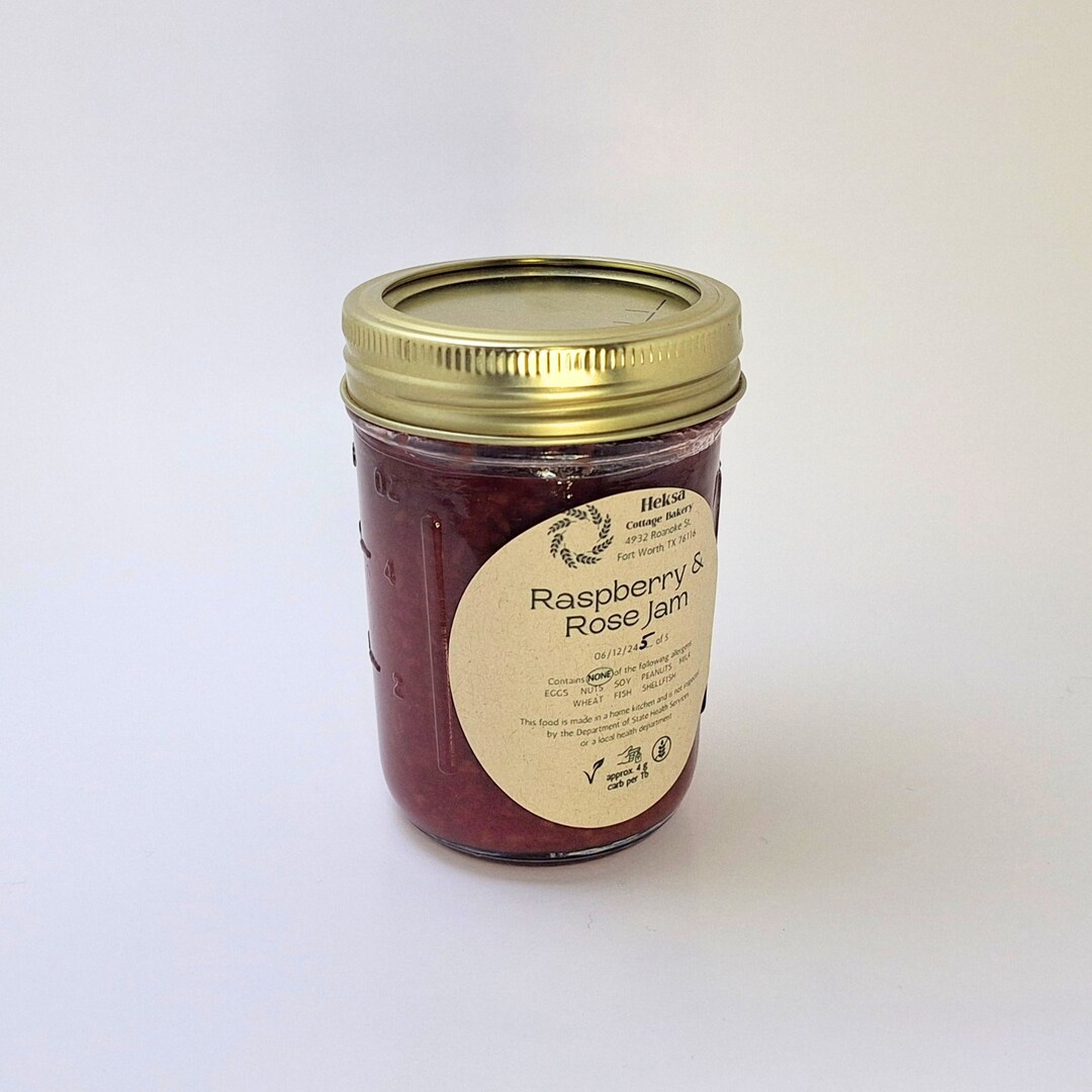 Raspberry & Rose Jam, Small-batch, 8 Oz Jar - Etsy