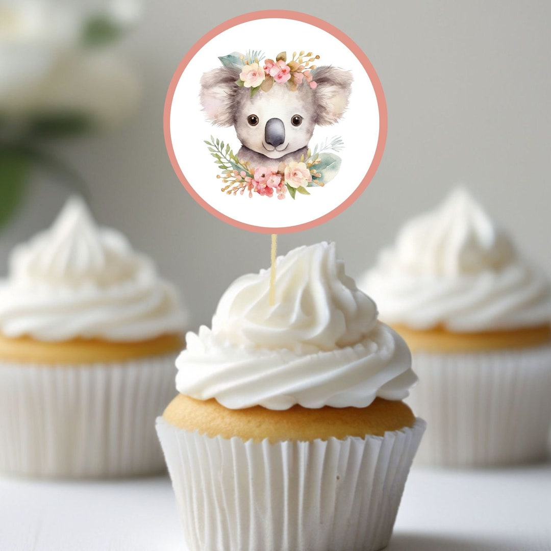Koala Cupcake Topper Printable | Birthday Baby Shower Party Cake ...