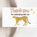 Cheetah Thank You Tag Printable Leopard Cheetah Wild Cat Birthday Party ...