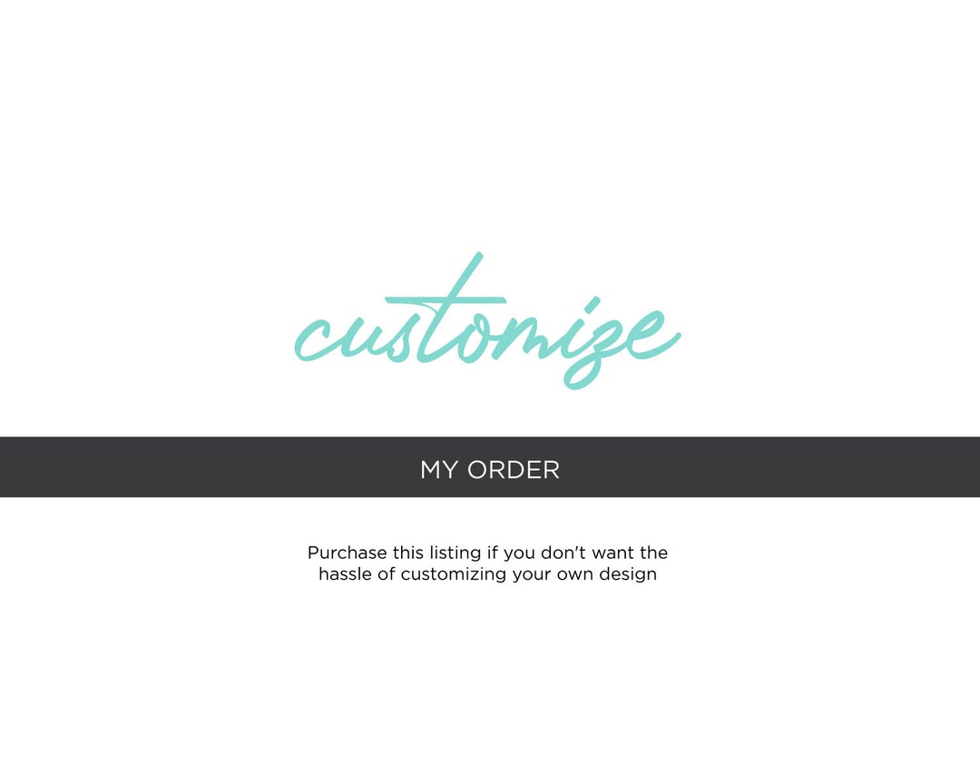 Customize My Order - Etsy