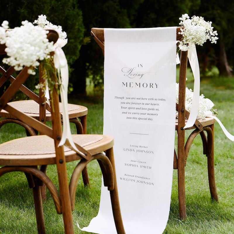 Memorial Chair Cover Sign - Etsy