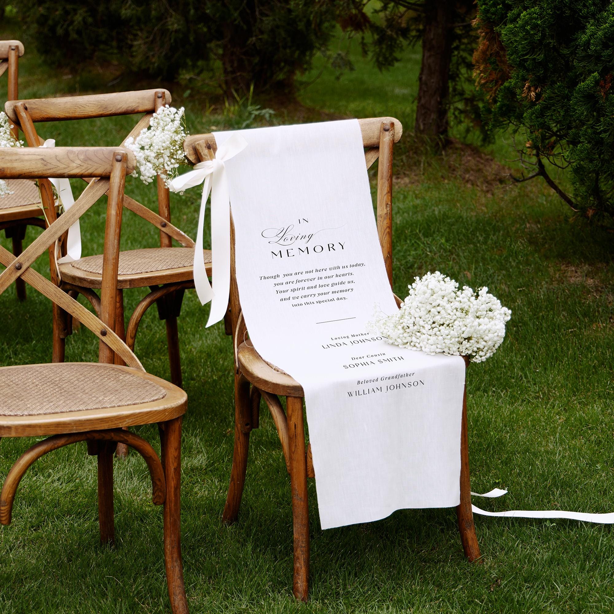 Wedding Remembrance Decoration Memorial Chair Sign For Wedding - "In ...