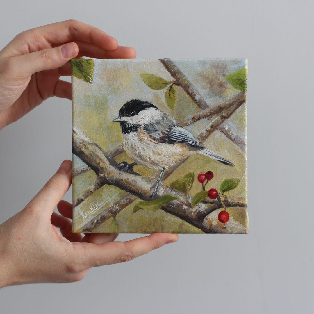 Bird Oil Painting, Small Picture, - Etsy