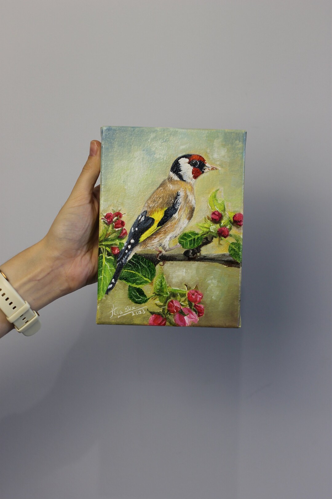 Original Bird Oil Painting, Miniature Bird Art, Made to Order - Etsy