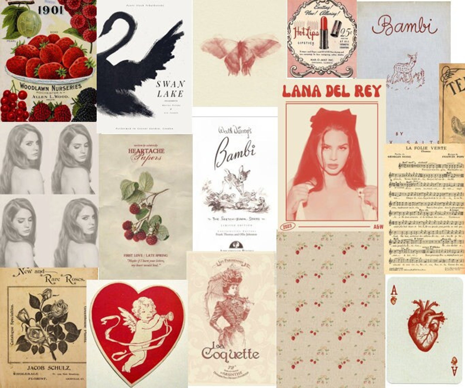 Coquette Dollette Baby Pink Aesthetic Collage Wall Print - Etsy Australia