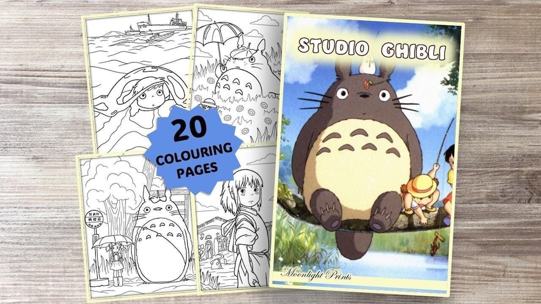 Studio Ghibli: 20 Enchanting Designs | VALUE PACK | Coloring Pages by ...