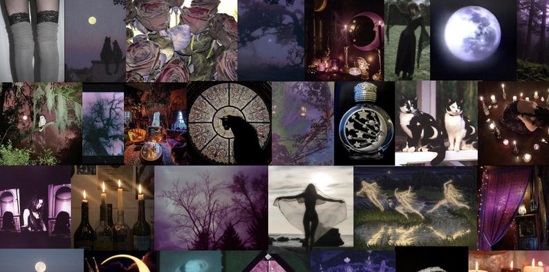130 PCS | Whimsigoth Collage | Aesthetic Digital Collage Kit | Gloomy ...