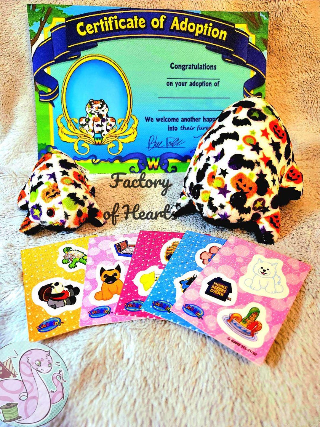 Webkinz Halloween Handmade Spooky Print Frog Regular Sized (multiple ...