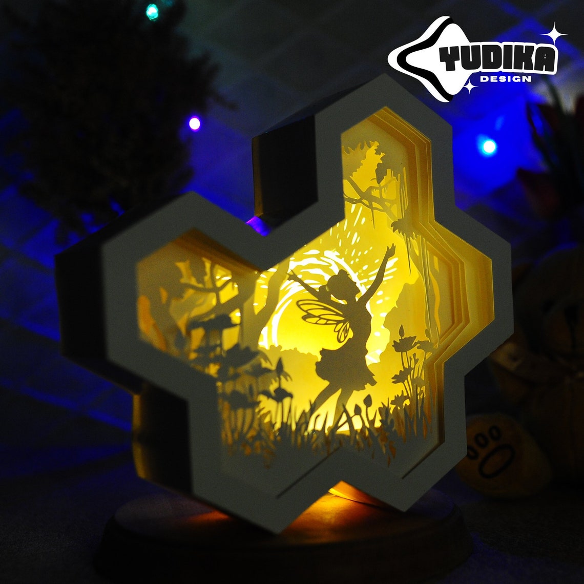 Fairy Light Box Svg, Honeycomb Light Box Svg, Fairy Shadow Box ...