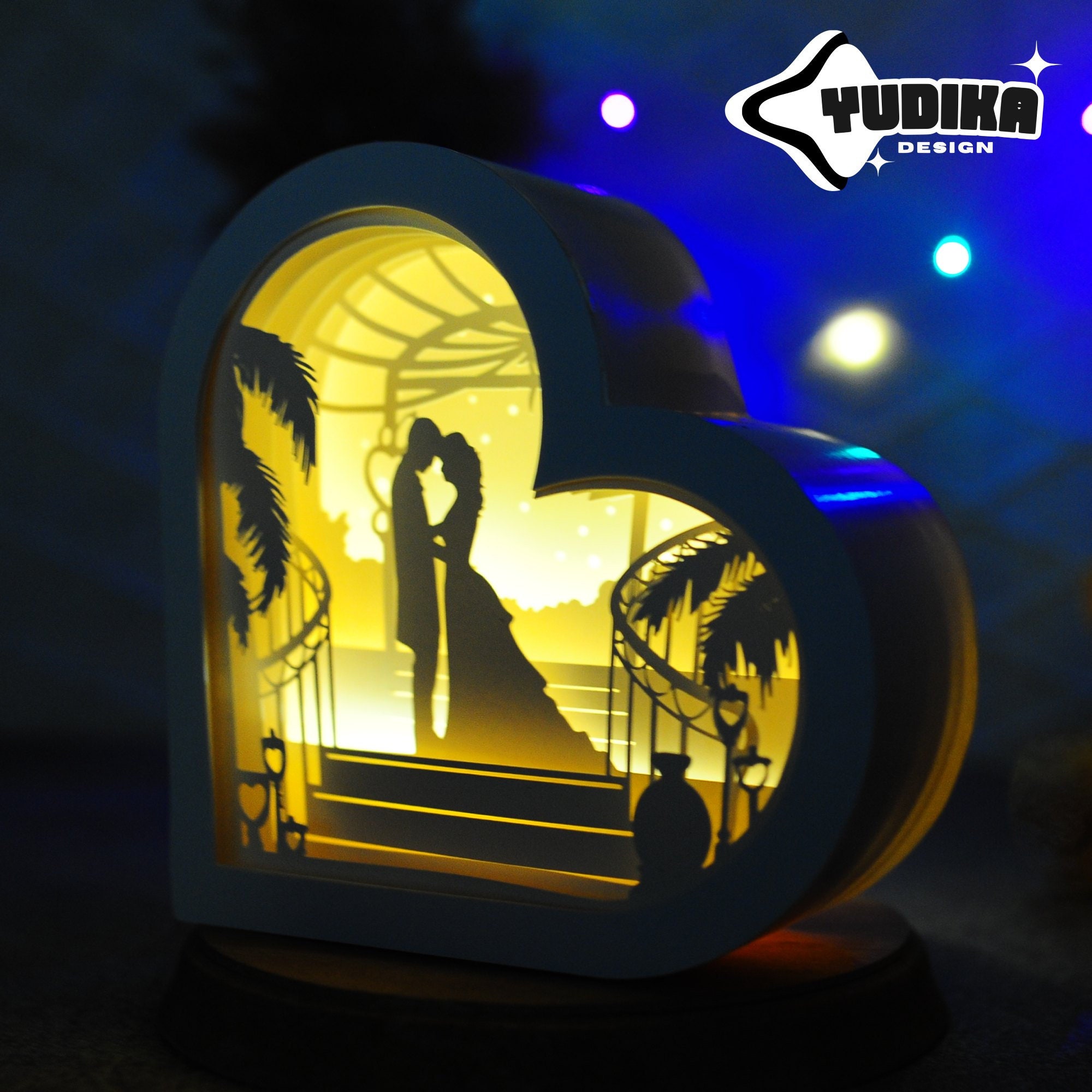 Wedding Light Box Svg, Love Light Box Svg, Heart Shadow Box, Wedding ...