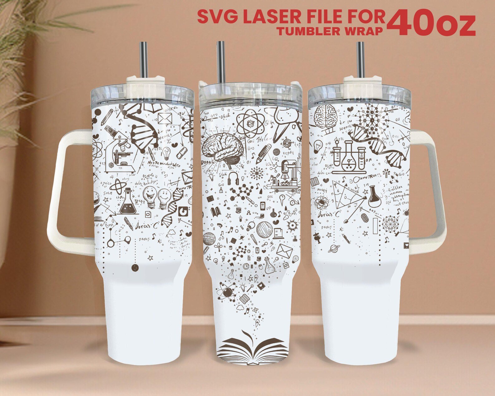 Science Laser Engraved Tumbler Wrap, 40 Oz Full Wrap Design (SVG File ...