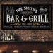 Custom Bar & Grill Sign, Outdoor Grill Sign, Backyard BBQ Sign ...