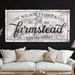Customized Family Farmstead Sign, Rustic Homestead Sign, Vintage Family ...